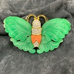 Kenneth Jay Lane | Jewelry | Kenneth Jay Lane Green Jade Butterfly ...